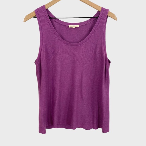 Eileen Fisher | Tops | Eileen Fisher Purple Knit Tank Top Large | Poshmark